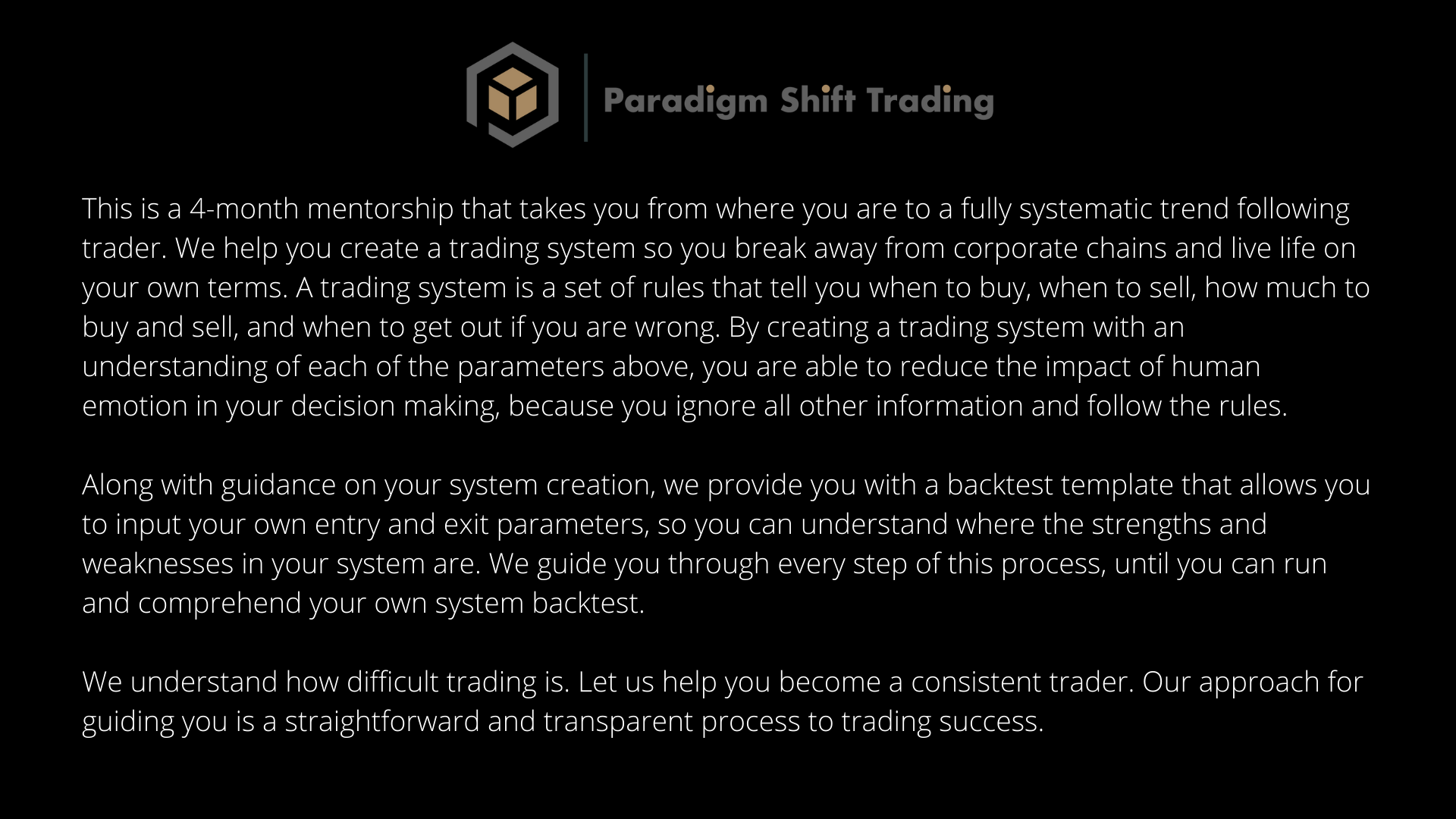 Paradigm Shift Trading